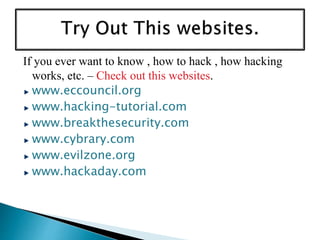 Security Awareness And Hacking | PPTX