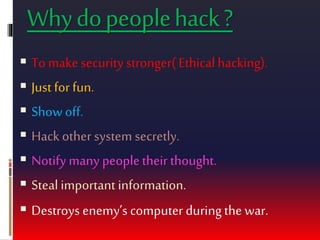 Ethical hacking | PPTX