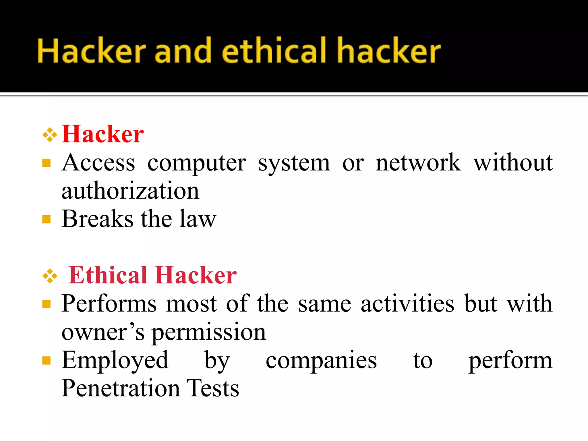 Ethical hacking | PPTX