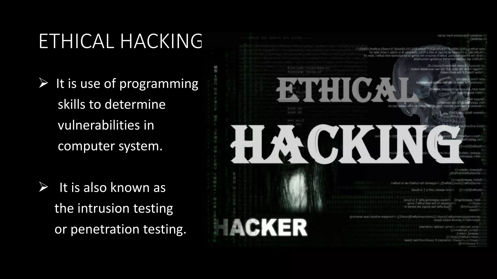 Ethical hacking Presentation | PPTX