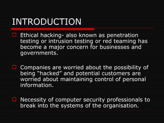 Ethical hacking a licence to hack | PPT