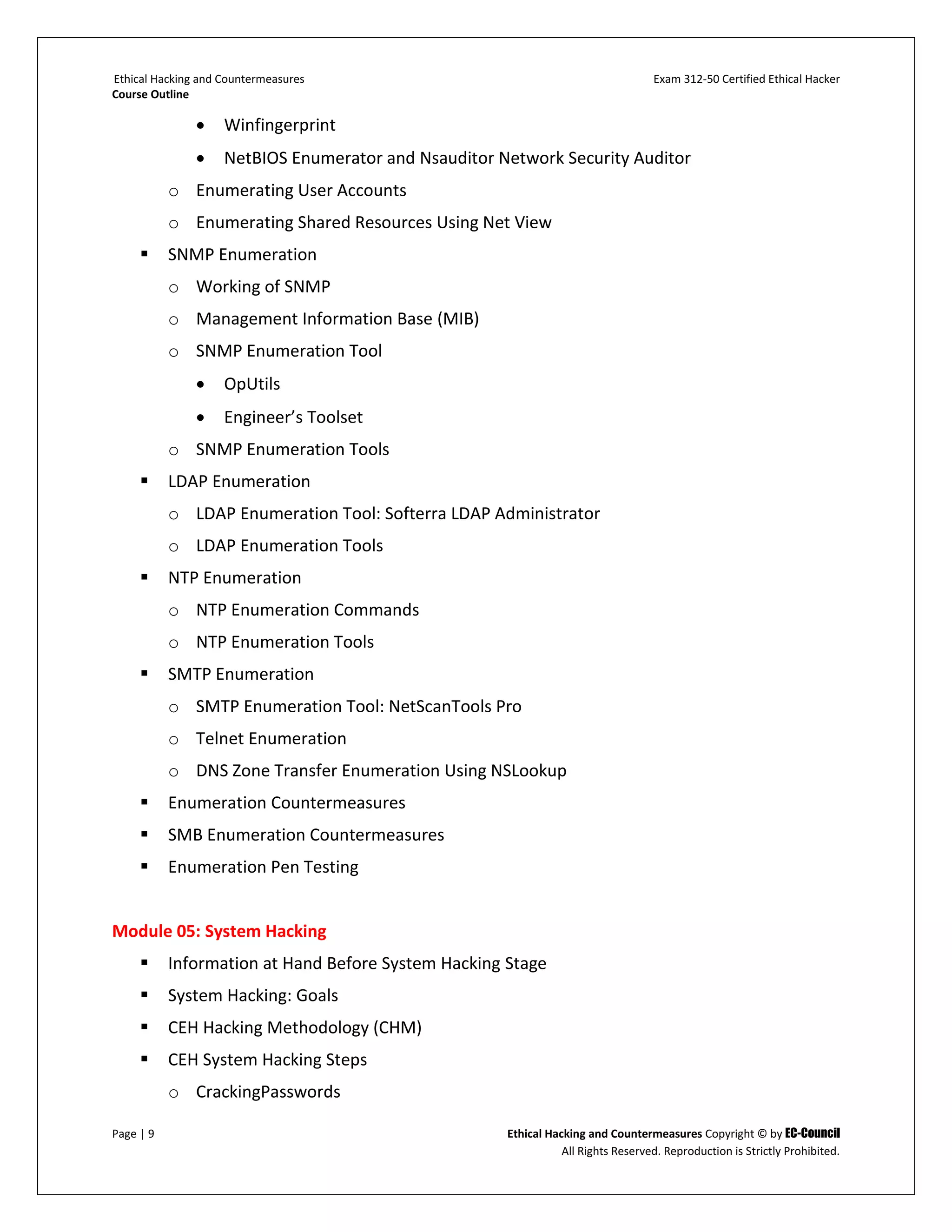 Ethical hacking and countermeasures | PDF