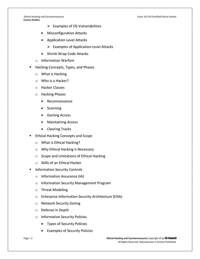 Ethical Hacking And Countermeasures Pdf