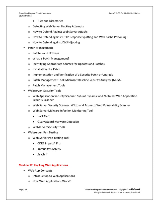 Ethical Hacking And Countermeasures Pdf