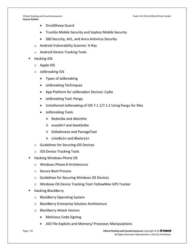 Ethical hacking and countermeasures | PDF
