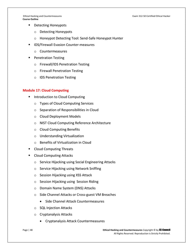 Ethical hacking and countermeasures | PDF