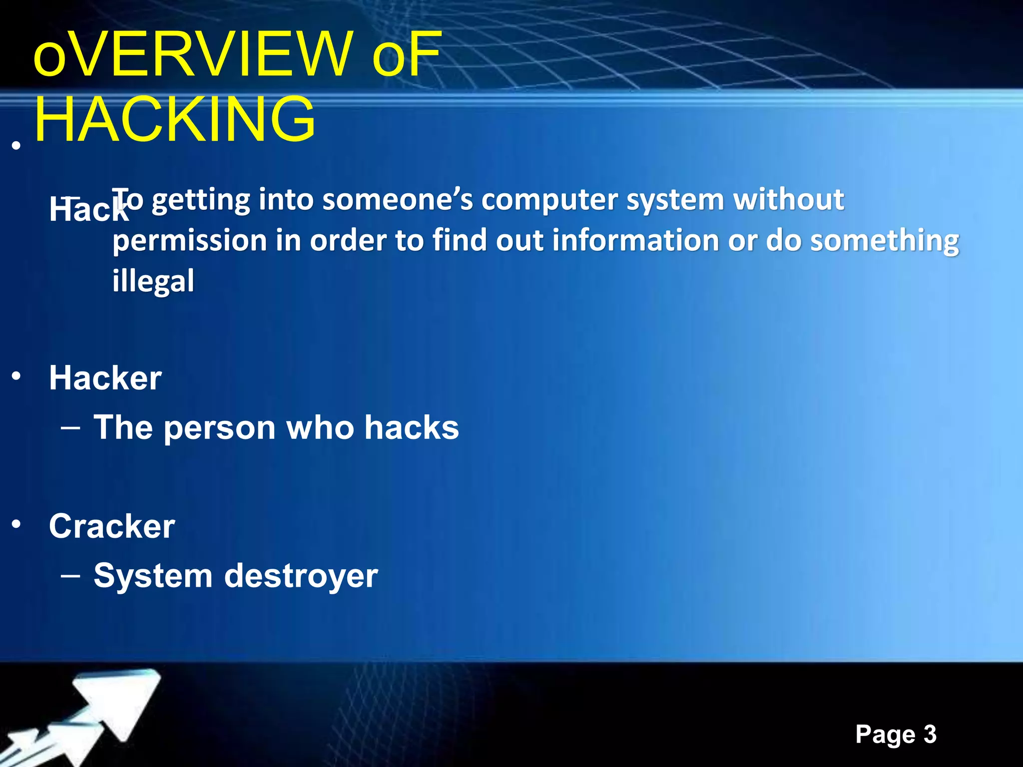 Ethical hacking and cyber security intro | PPTX
