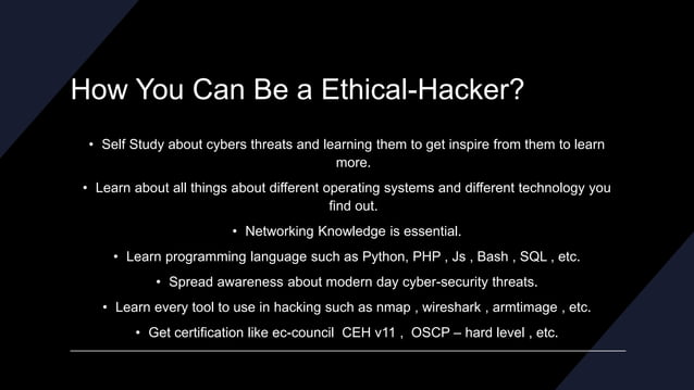 Ethical Hacking (basics) | PPT