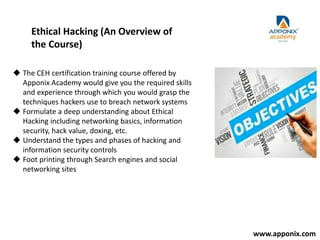 Ethical hacking certification training course (1) | PPT
