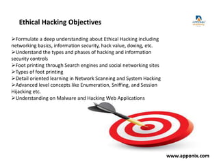 Ethical hacking course | PPTX | Information and Network Security ...