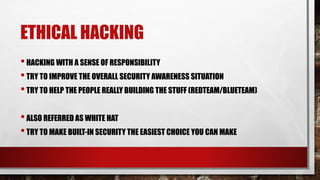 Ethical hacking for fun and profit | PDF