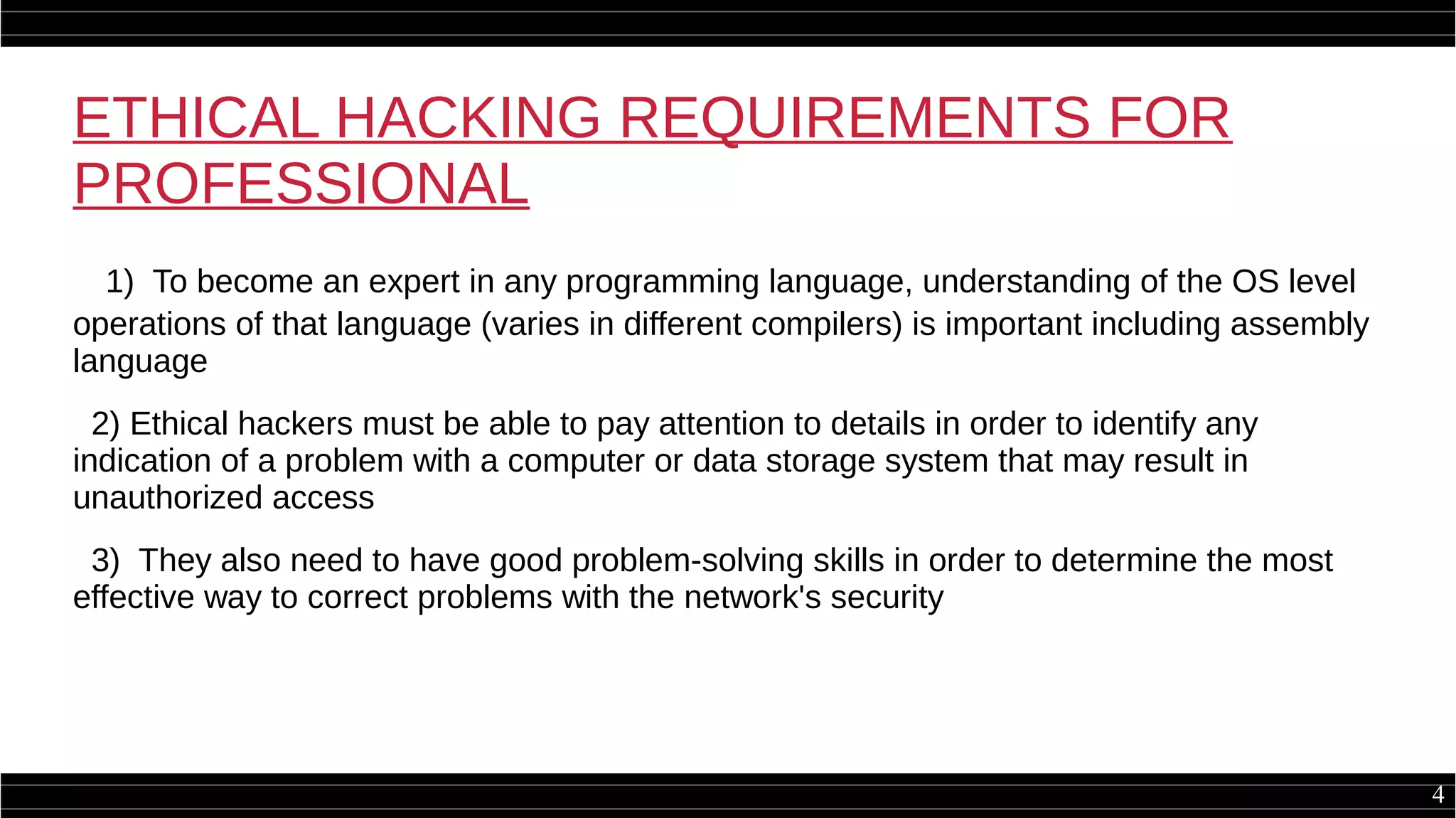 Ethical hacking for beginners and professionals | ODP