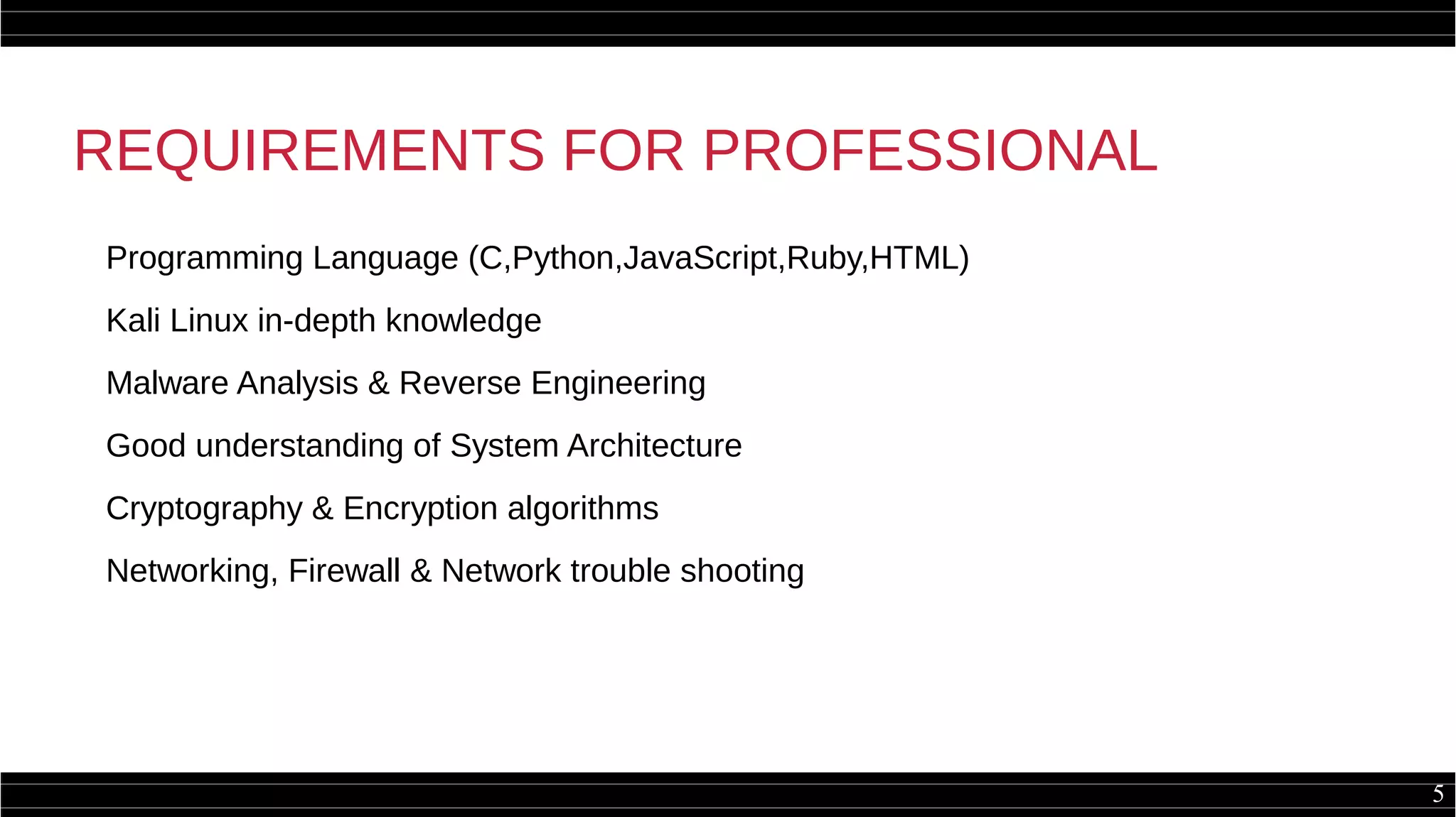 Ethical hacking for beginners and professionals | ODP