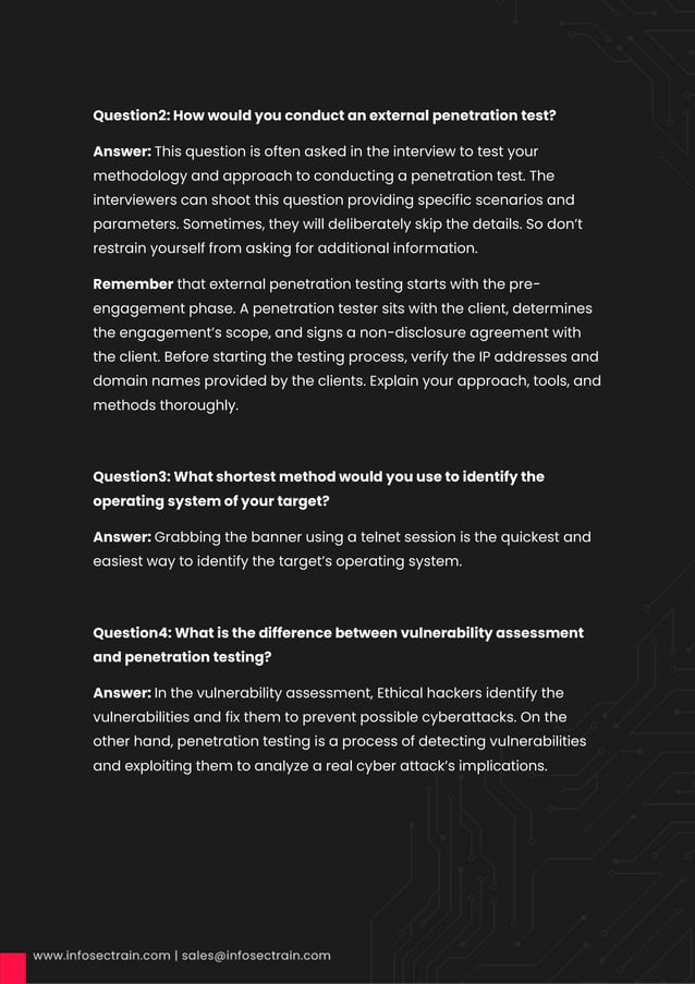 Ethical hacking interview questions and answers | PDF | Databases | Computer Software and ...