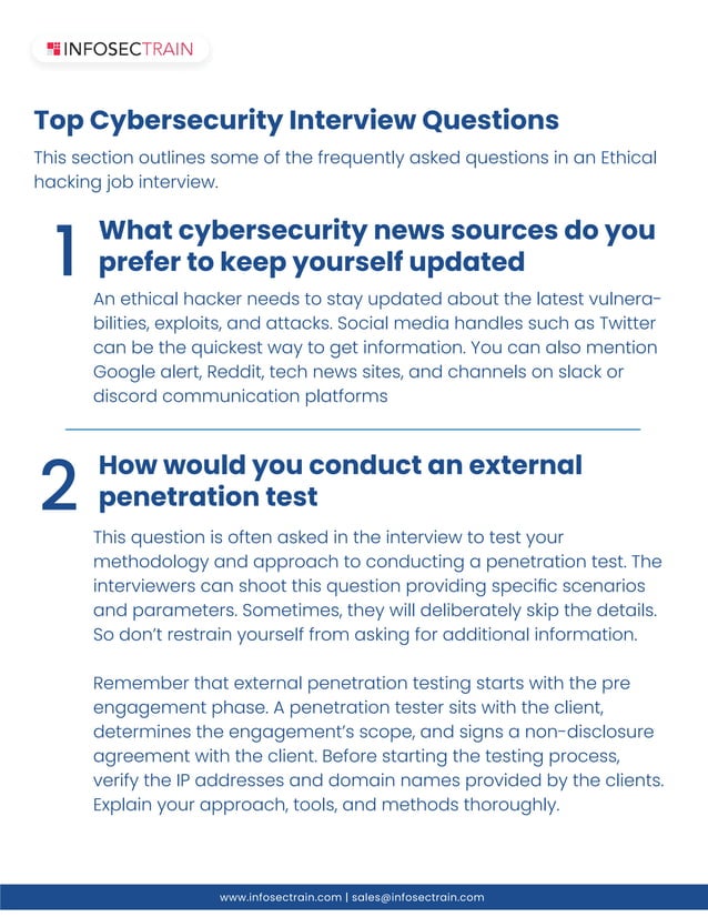 Ethical Hacking Interview Questions And Answerspdf Databases Computer Software And Applications