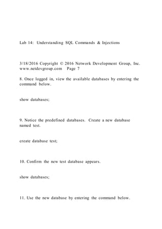 Ethical hacking lab series lab 14 understan | PDF