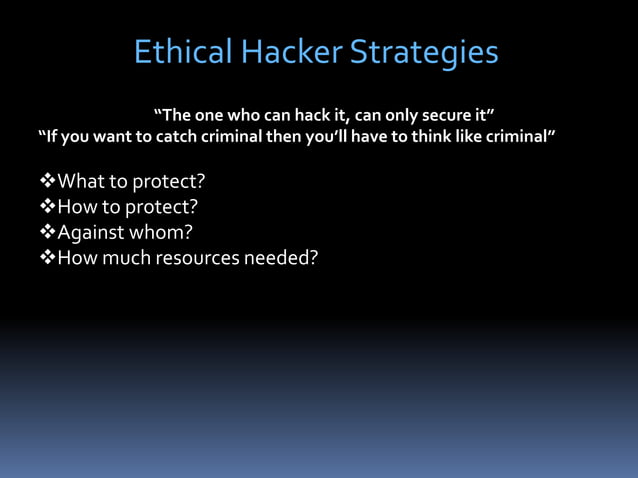 Ethical Hacking Overview | PPT