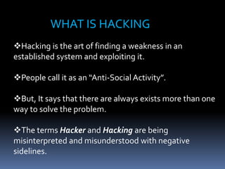 Ethical Hacking Overview | PPT