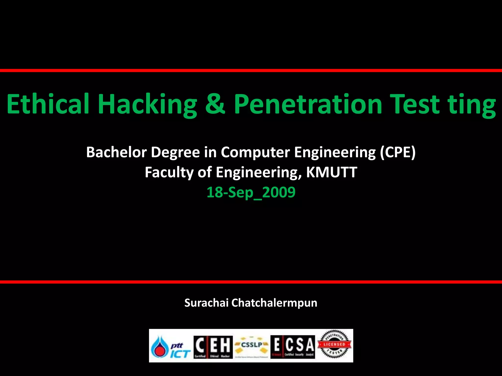 Ethical Hacking & Penetration Testing | PDF