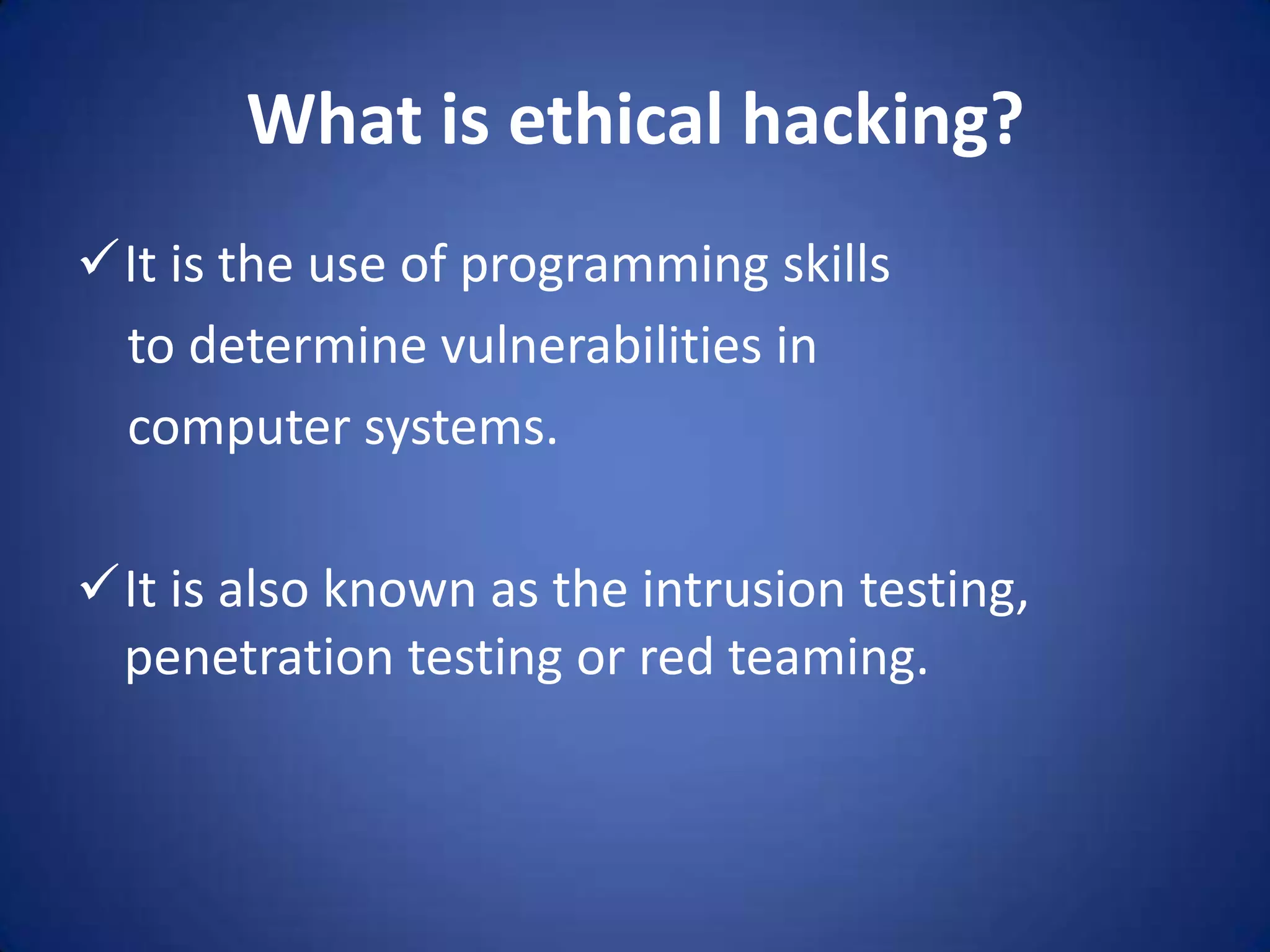 ethical hacking | PPT