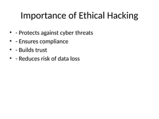 Ethical Hacking ......................... | PPTX