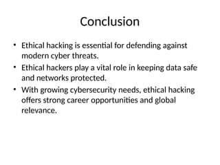 Ethical Hacking ......................... | PPTX