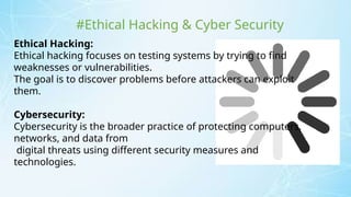 Comprehensive Seminar on Ethical Hacking and Cybersecurity Fundamentals ...