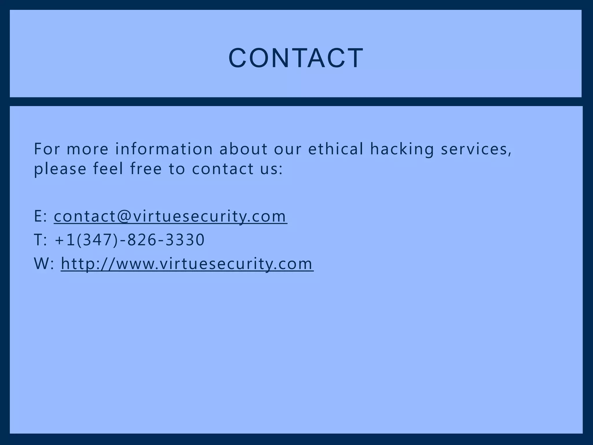Ethical Hacking Services | PPT