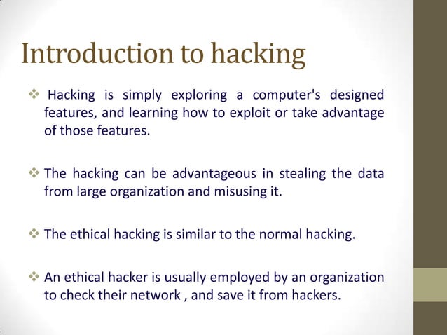 Ethical hacking basics | PPTX