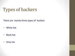 Ethical hacking basics | PPTX