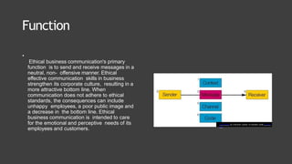 Ethical in business communication | PPTX