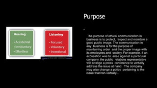 Ethical in business communication | PPTX