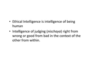 Ethical intelligence | PPT