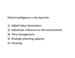 Ethical intelligence | PPT