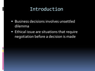 Recognizing an ethical issue | PPTX