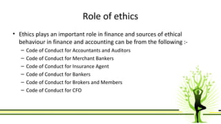 Ethical issue in finance | PPT
