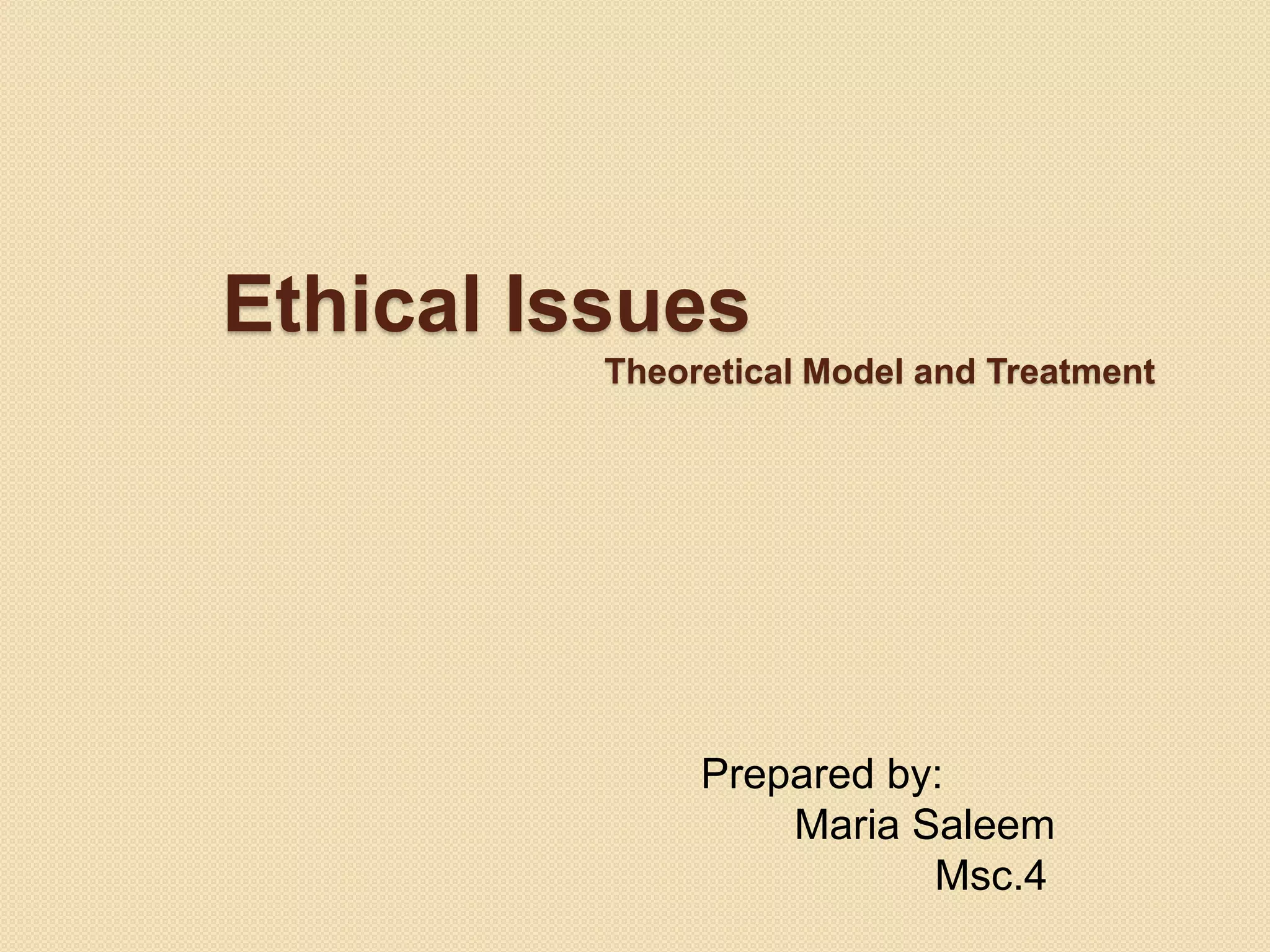 Ethical issues psychology | PPTX