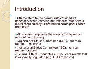 Ethical issues psychology | PPTX