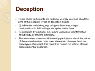 Ethical issues psychology | PPTX