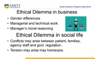 Ethical Dilemma, issues and practices in workplace | PPTX