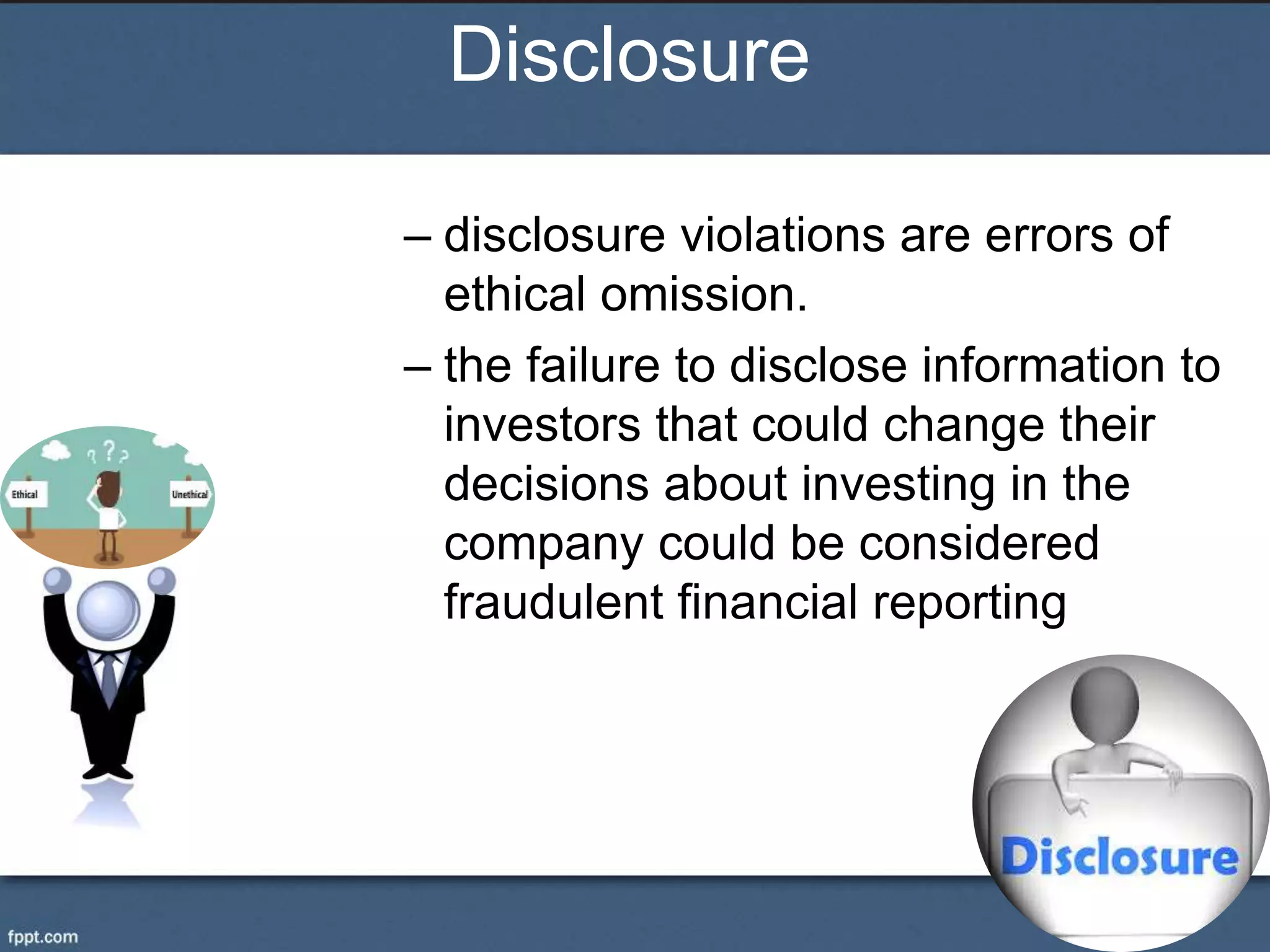 Ethical issues in accounting | PPTX