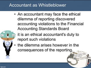 Ethical issues in accounting | PPTX