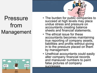 Ethical issues in accounting | PPTX