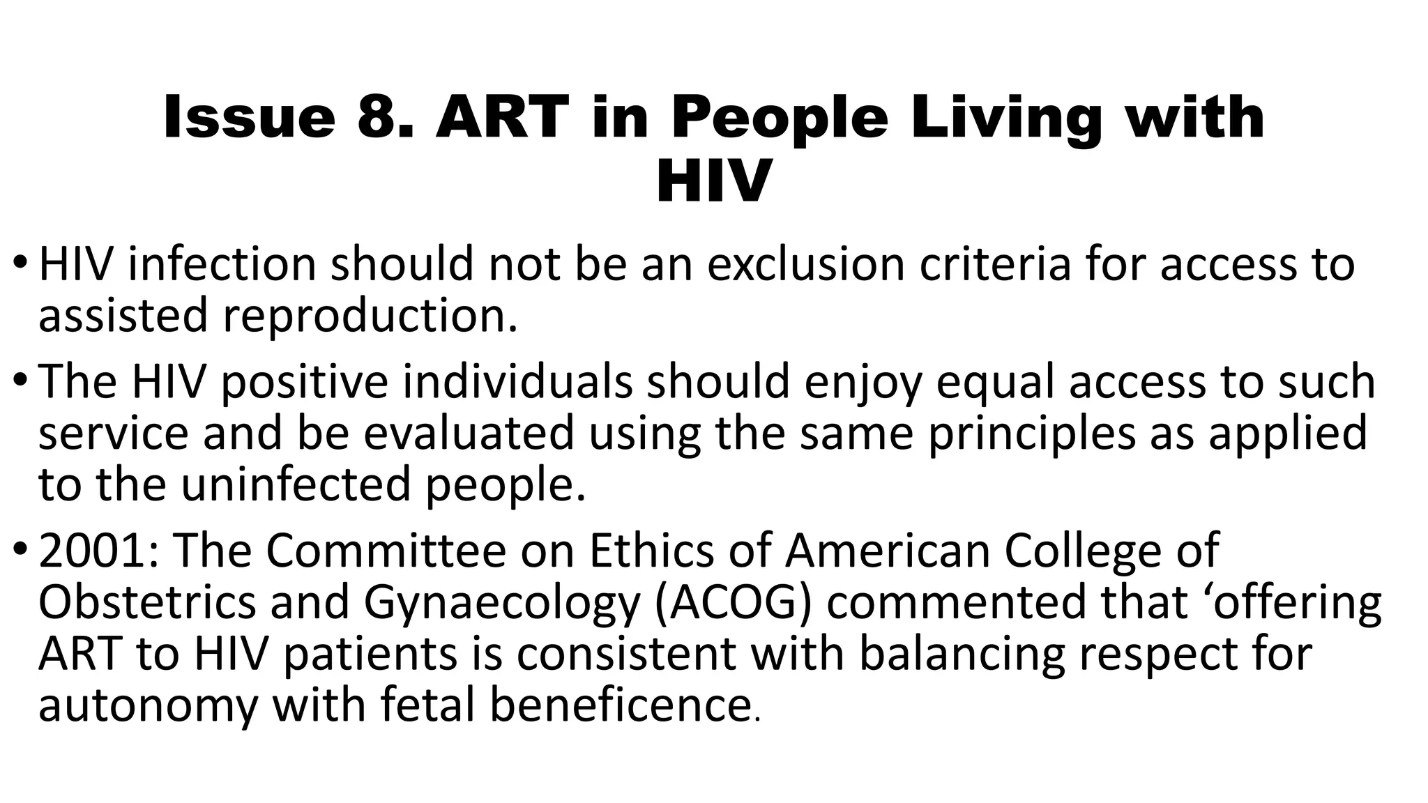 Ethical issues in assisted reproduction | PPTX