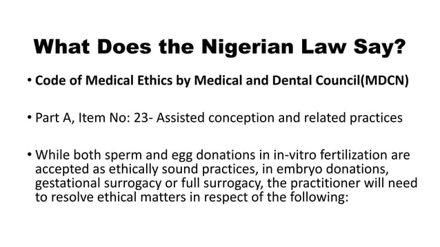 Ethical issues in assisted reproduction | PPTX
