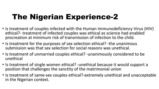 Ethical issues in assisted reproduction | PPTX