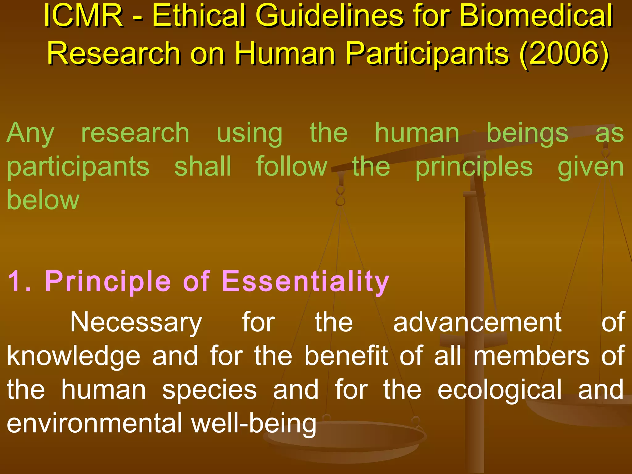 Ethical issues in biomedical research | PPT