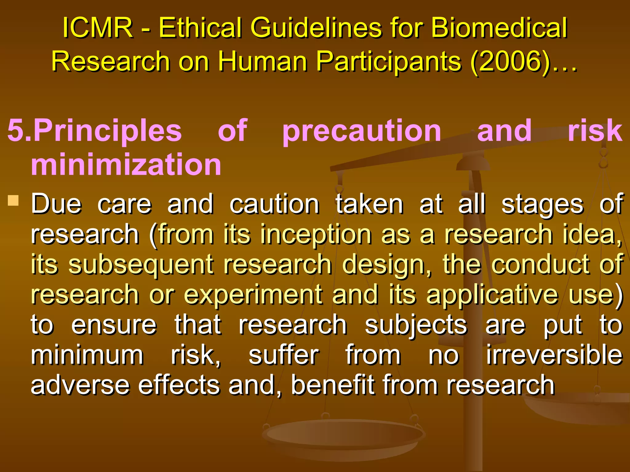Ethical issues in biomedical research | PPT