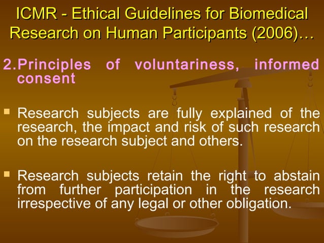 Ethical issues in biomedical research | PPT