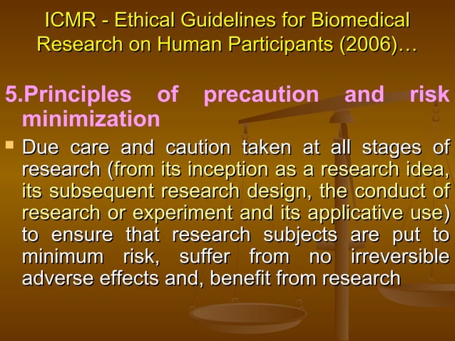 Ethical issues in biomedical research | PPT